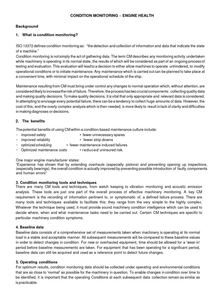 Engine Health Condition Monitoring | PDF