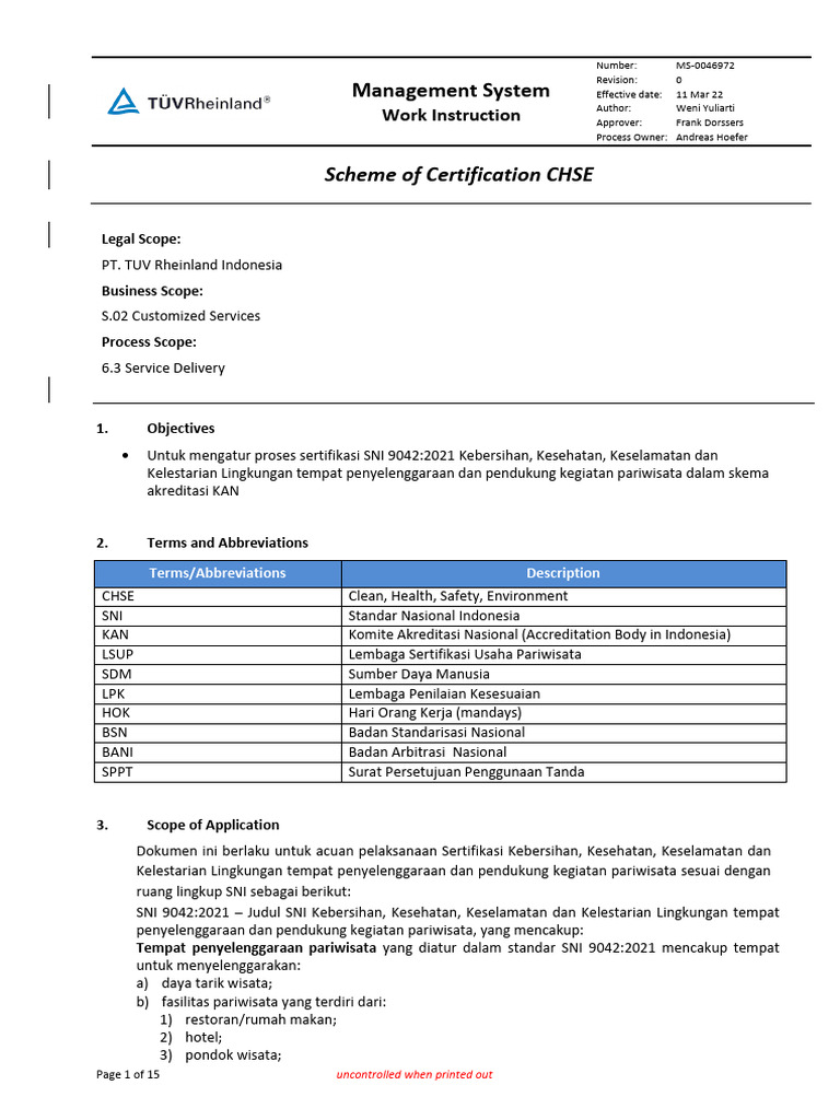 Scheme of Certification Chse | PDF