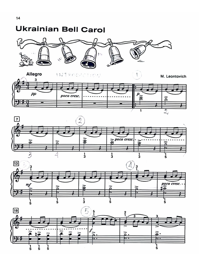 Ukrainian Bell Carol Piano 4hands Pdf