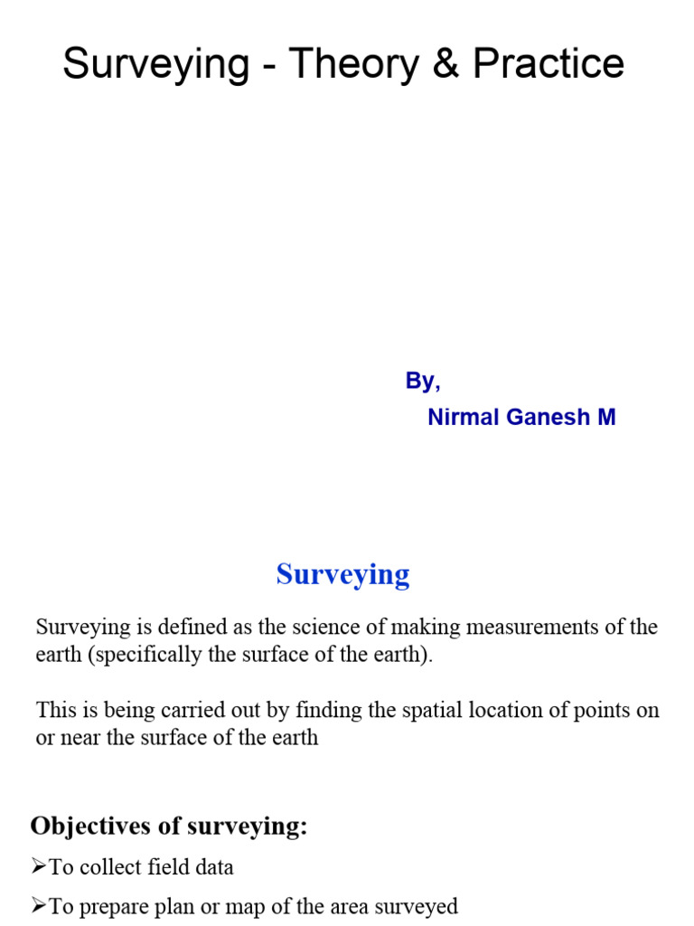 Surveying Basics For Site | PDF | Surveying | Geographical Technology