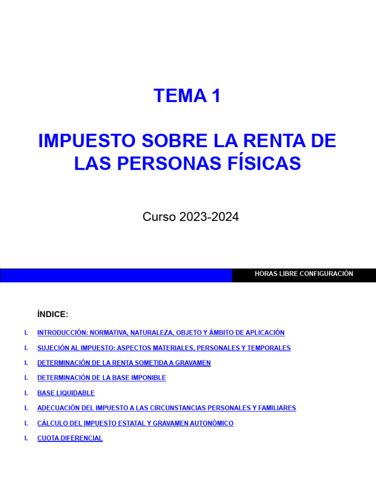 Resumen Irpf | PDF | Impuestos | Impuesto sobre la renta