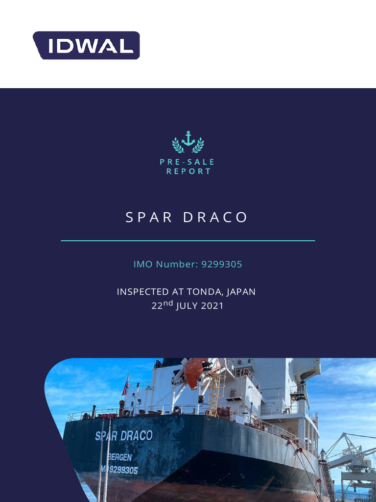 FullReport PSI SPAR DRACO 22072021 22072021 | PDF | Shipping | Water Transport