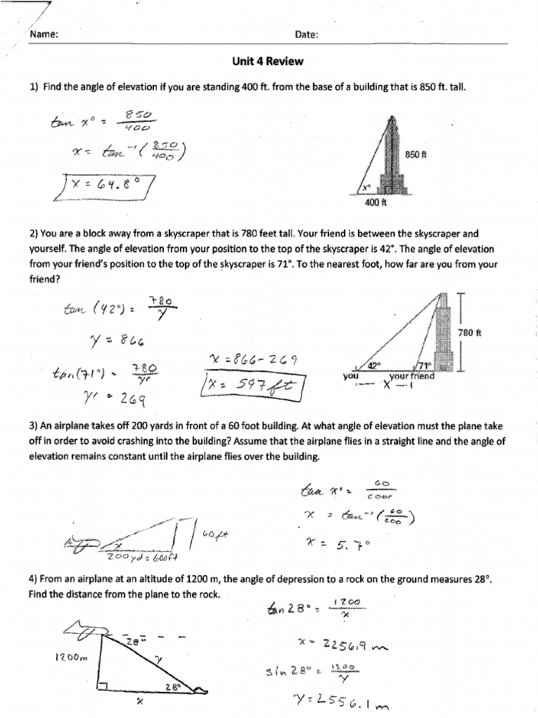 Unit 5 Review Answer Key | PDF