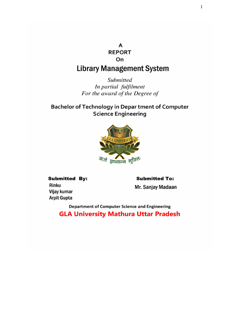 Gr. 06library Project Report | PDF | Html | Html Element