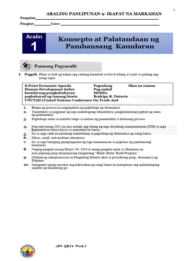 Ap 9 Quarter 4 Module 1 Pdf