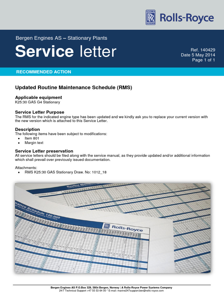 K25 - 30 GAS G4 - Stationary - Updated Routine Maintenance Schedule | PDF | Piston | Machines
