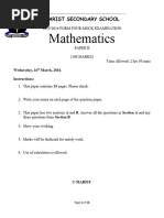 Msce Maths Paper 1 | PDF | Geometry | Mathematical Concepts