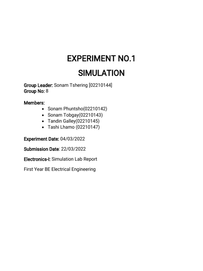 Exp 1 | PDF