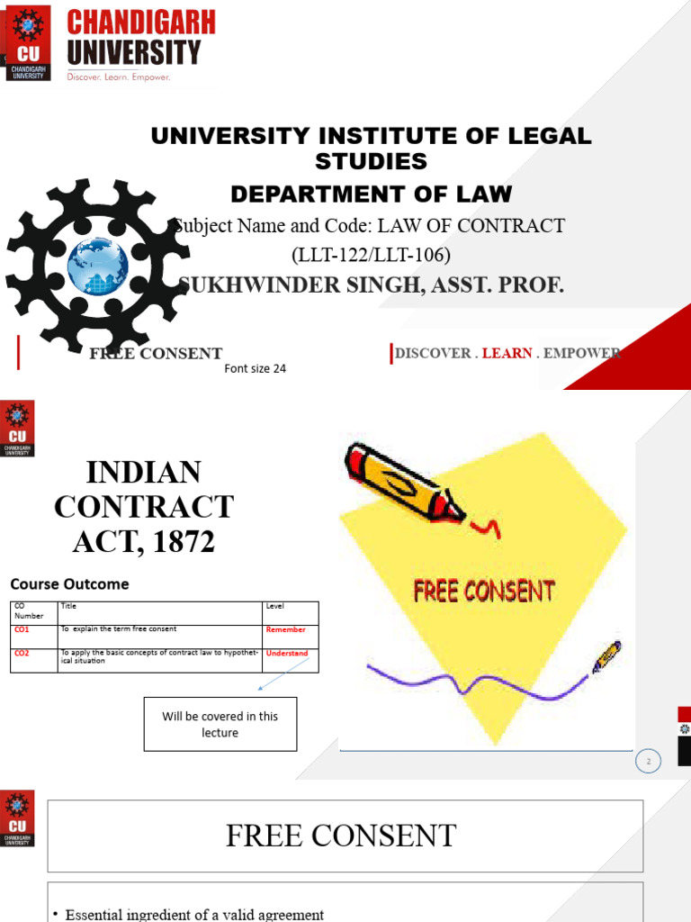 Contract PPT 2 1 | PDF | Consideration | Misrepresentation