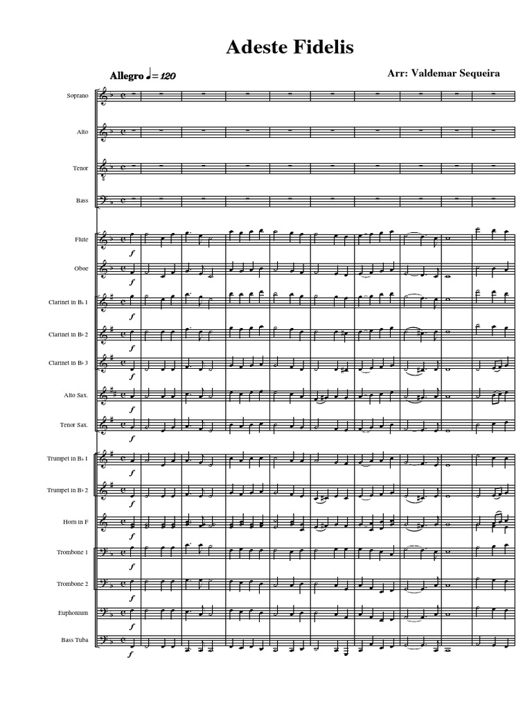 Finale 2009 - (Adeste Fidelis) | PDF | Trombone | Music Technology