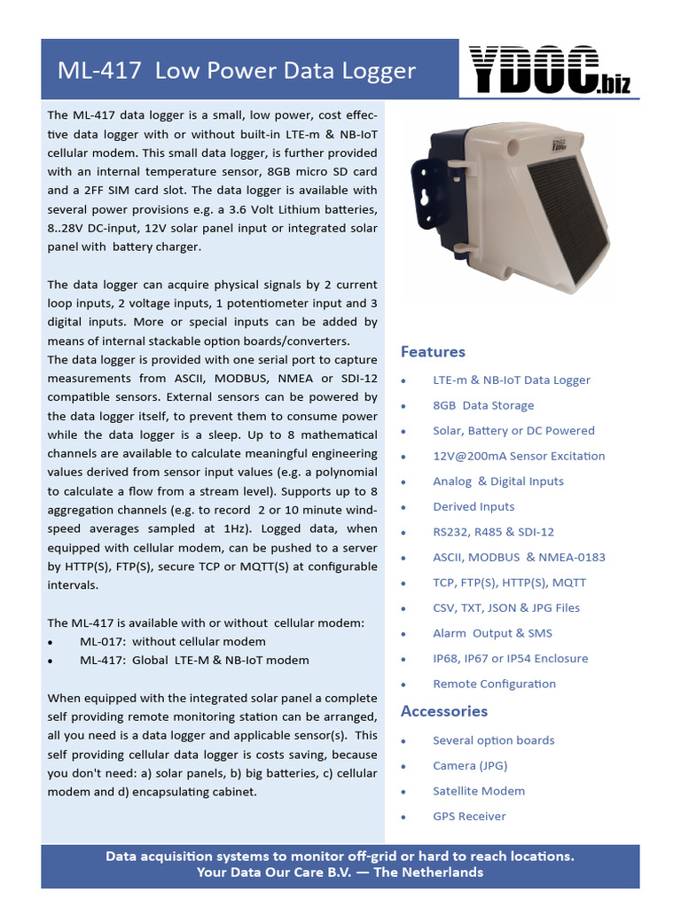 ML-417 Datasheet | PDF | General Packet Radio Service | File Transfer Protocol