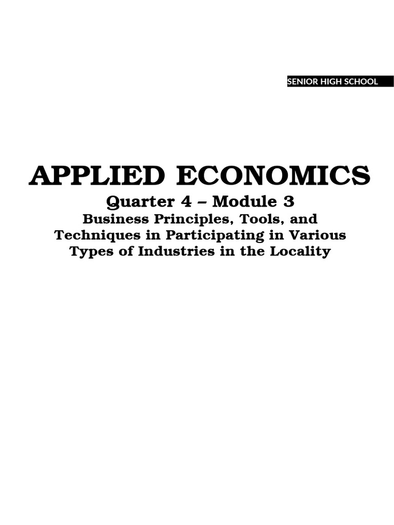 Applied Economics Q4 Module GROUP 6 | PDF | Swot Analysis | Outsourcing
