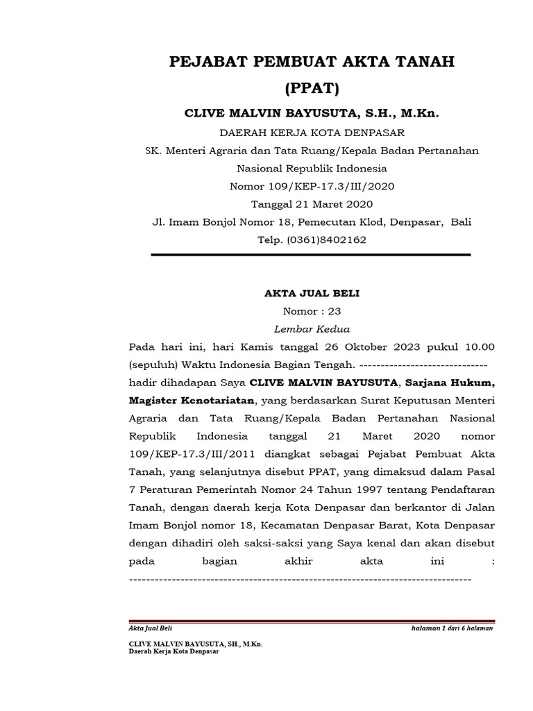 AJB Lab PPAT Lembar Kedua Fix | PDF