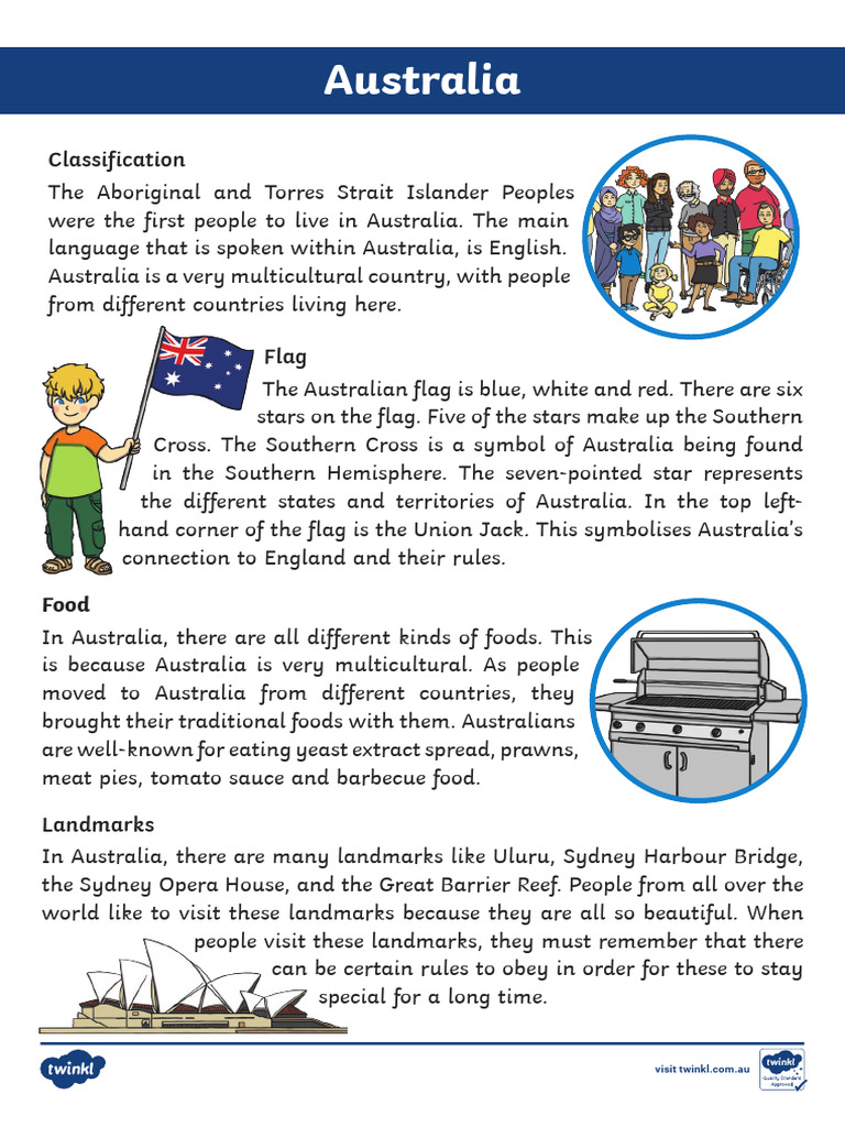 Au L 594 Australia Information Report Writing Sample - Ver - 6 | PDF