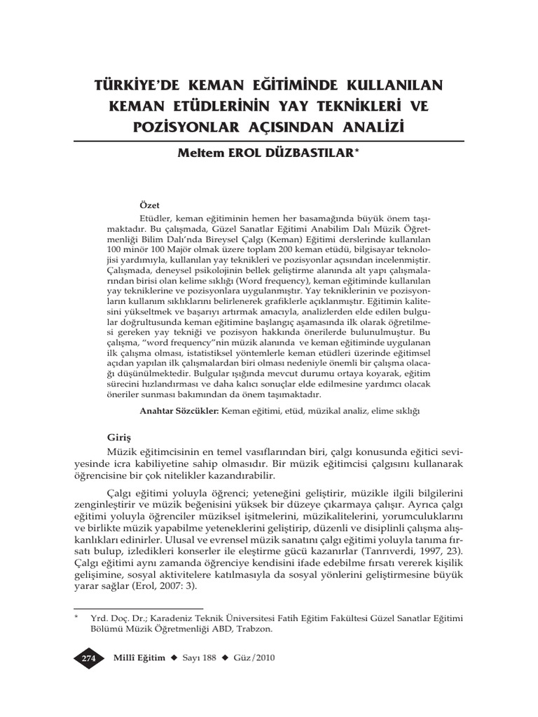 T RK Ye de Keman e T M Nde Kullanilan Keman Et Dler N N Yay Tekn Kler Ve Poz Syonlar A Isindan ...