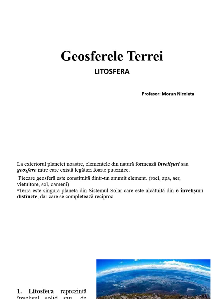 Geosferele Terrei Prezentare Clasa | PDF