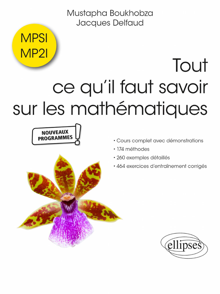 3-Ellipses Tout Ce Quil Faut Savoir Sur Les Maths MPSI MP2I | PDF