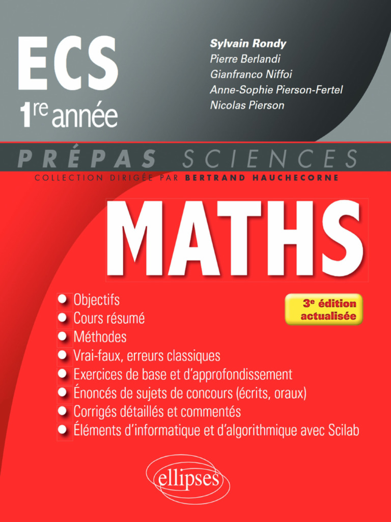 5-Ellipses ECS 1ere Annee Mathematiques 3ed | PDF
