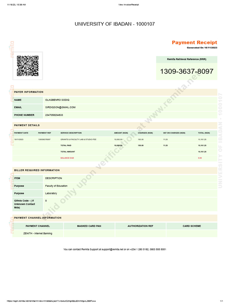 Sodiq | PDF | Payments | Receipt