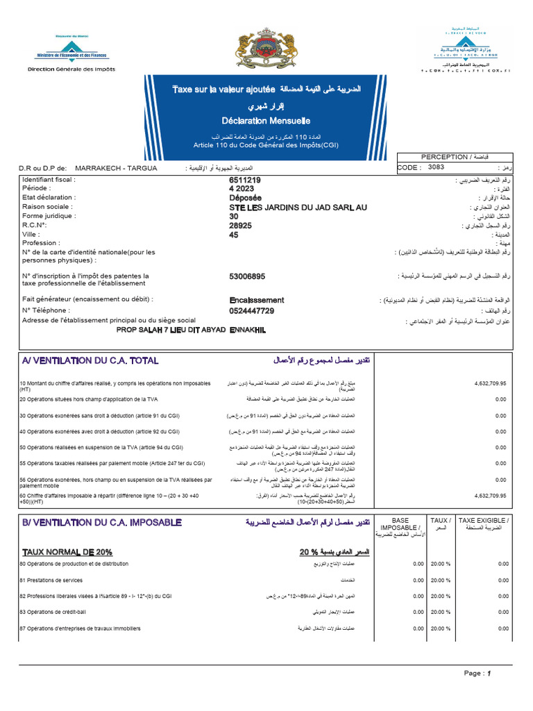 TVA NOUVEAU MODEdL | PDF