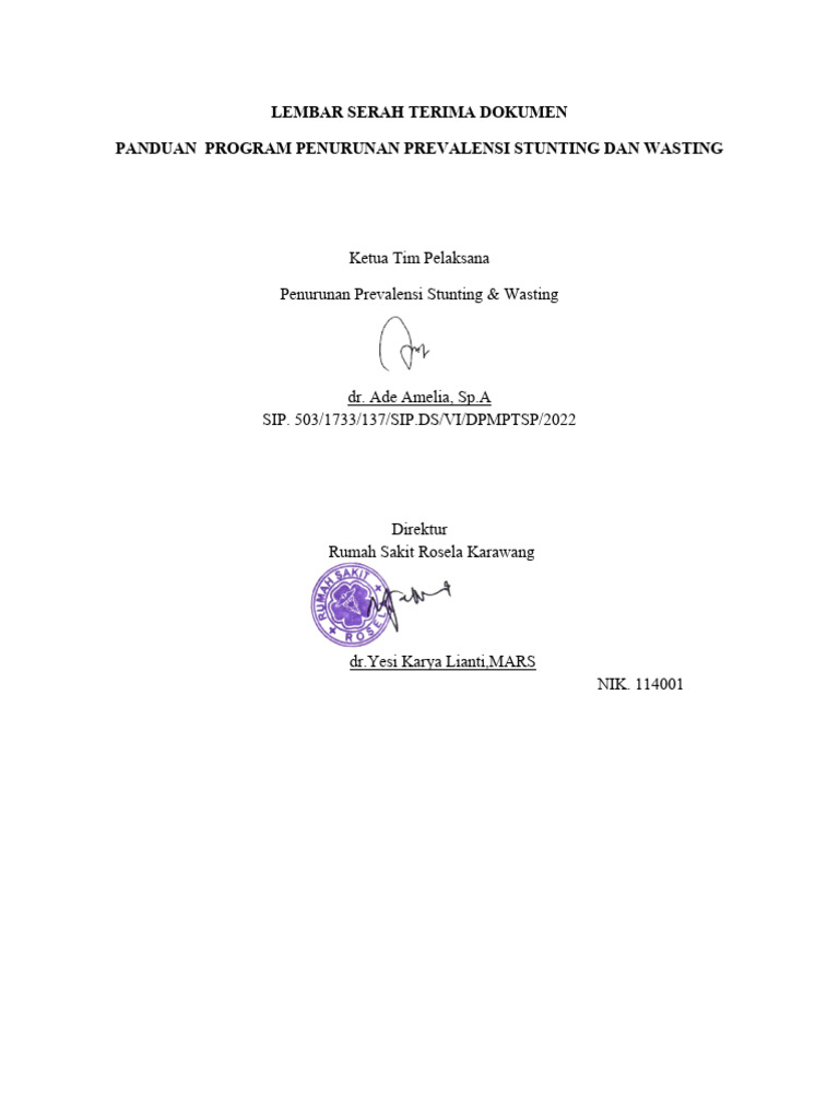 Lembar Serah Terima Dokumen 3 | PDF