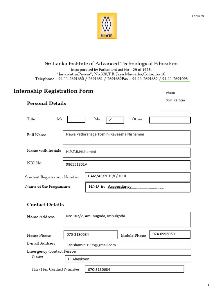 Registration Form | PDF | Telephony | Computing