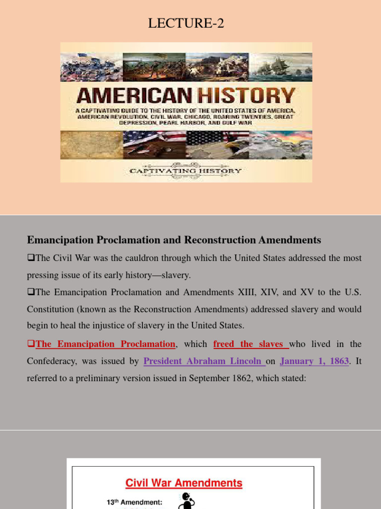 Emancipation Proclamation & Amendments | PDF | Emancipation ...