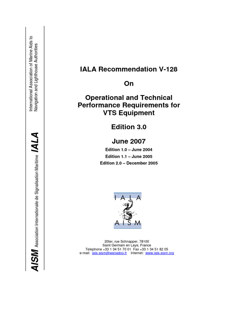 V-128 Operational and Technical Performance Requirement For VTS ...