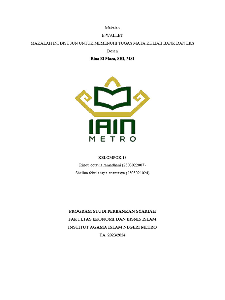 Definisi dan Manfaat E-Wallet | PDF