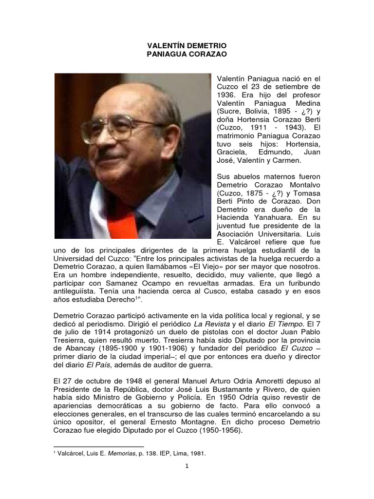 1982 D Paniagua 01 | PDF | Perú | Gobierno