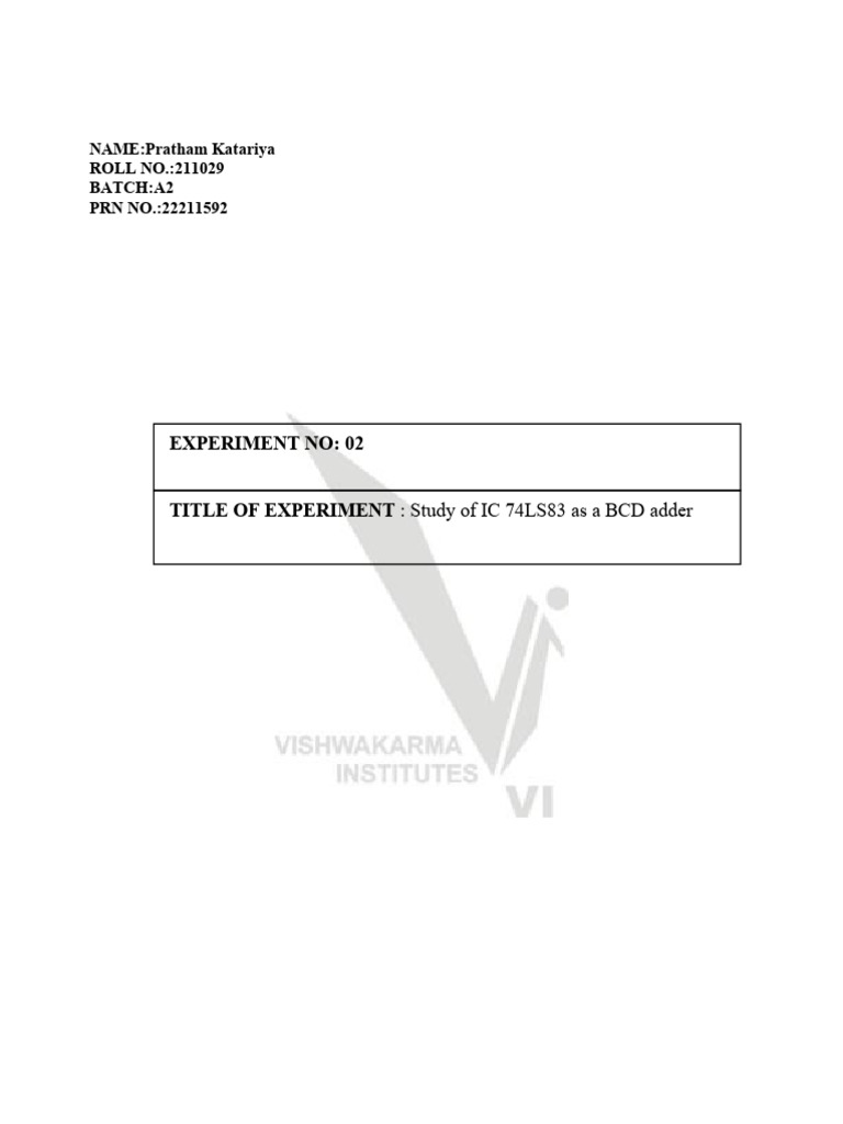 A - 29 - Pratham - Katariya DSD Exp-2 | PDF | Binary Coded Decimal | Electronic Engineering