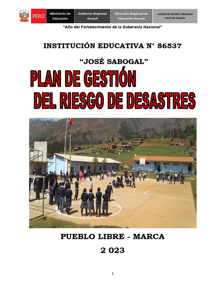 Plan de GRD 2023 | PDF | Riesgo | Defensa Civil