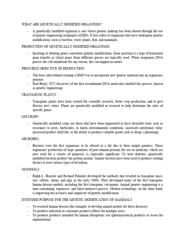 Gmo (STS) | PDF | Genetically Modified Organism | Genetic Engineering