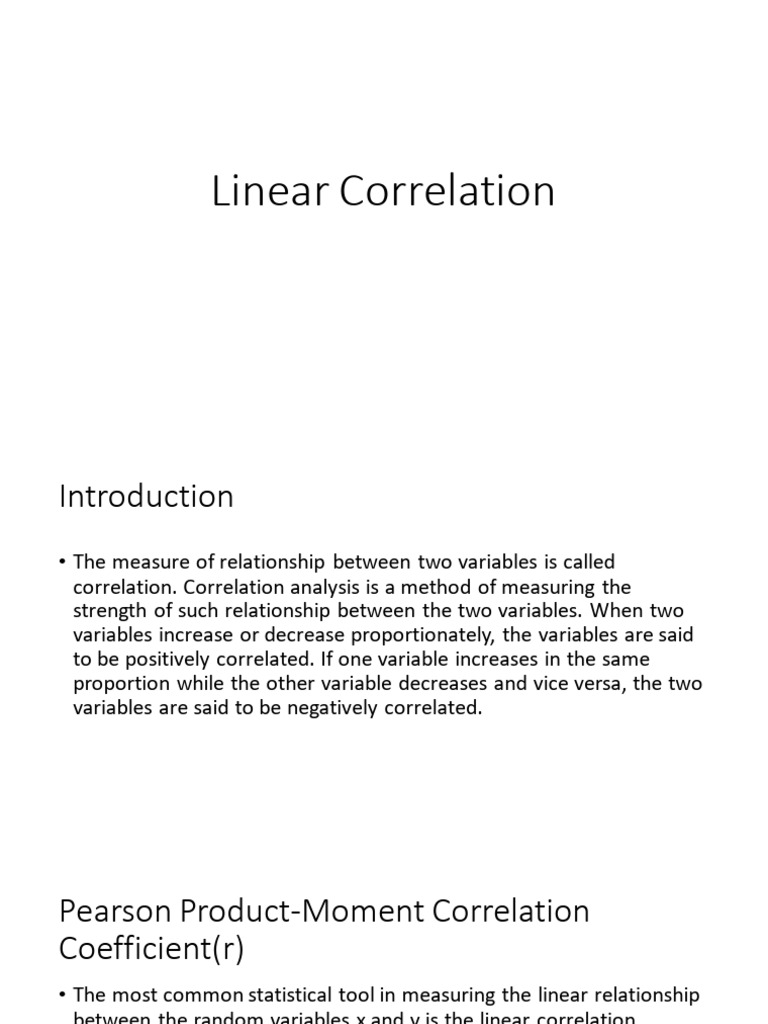Linear Correlation | PDF | Statistical Analysis | Teaching Mathematics