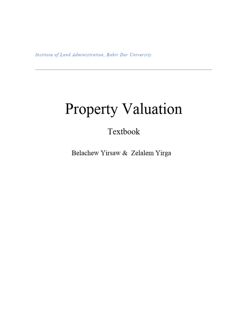 Real Property Valuation Textbook | PDF | Real Estate Appraisal | Market ...