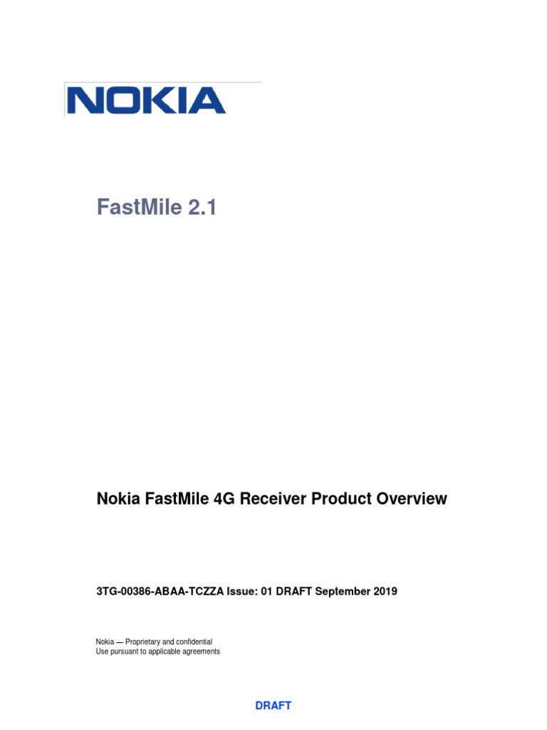 Nokia FastMile 4G Receiver Product Overview | PDF | Electromagnetic ...