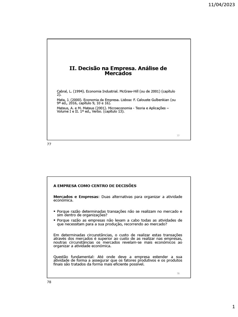 Cap Ii 1 Parte | PDF | Economia | Mercado (economia)