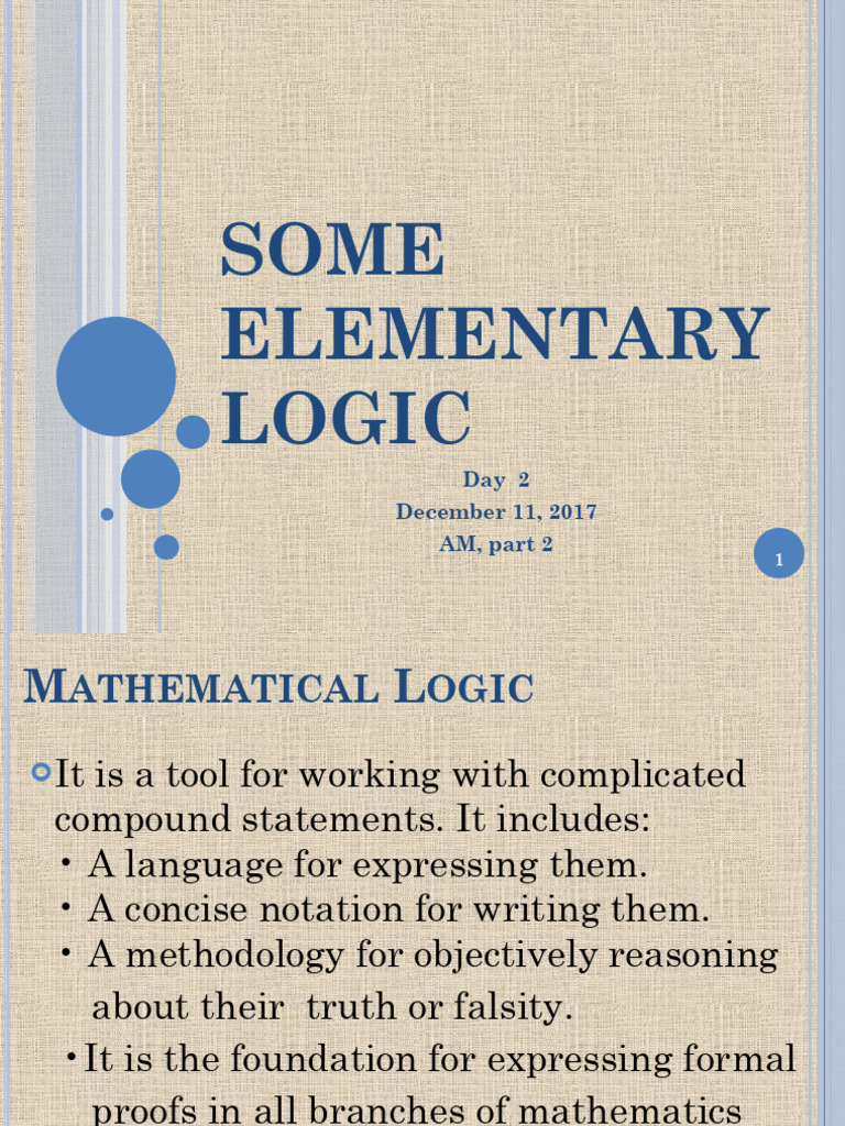 Some Elementary Logic | PDF | If And Only If | Proposition