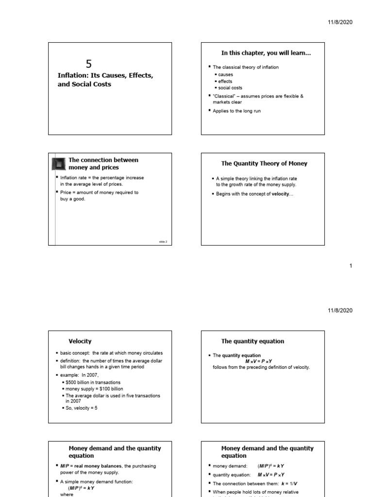 Chapter 5 Inflation Its Causes Effects and Social Costs | Download Free PDF | Inflation | Demand ...
