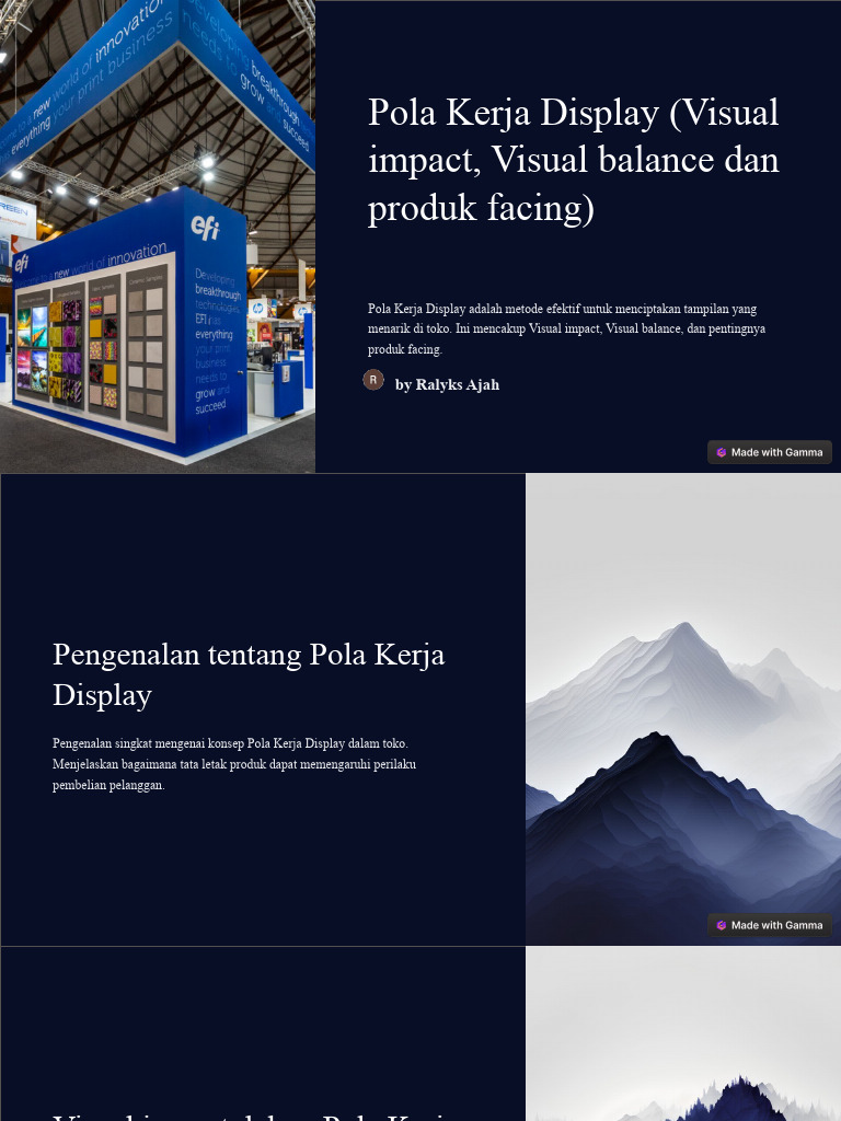 Pola Kerja Display Visual Impact Visual Balance Dan Produk Facing | PDF