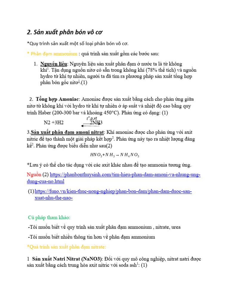 2. Sản xuất phân bón vô cơ | PDF