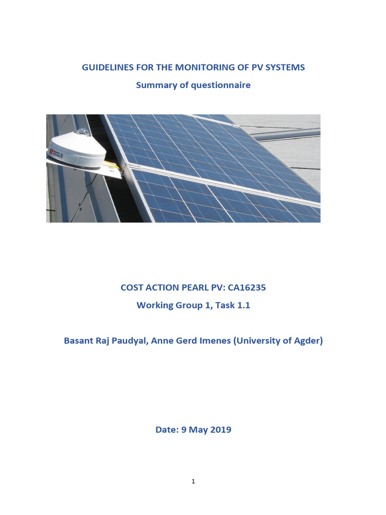 T1 1-Guidelines | PDF | Photovoltaics | Electrical Grid