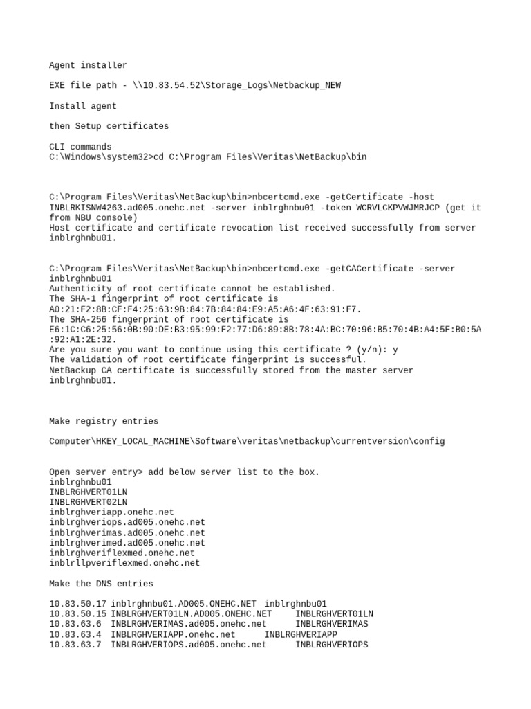 NetBackup Agent Installation Guide | PDF | Finance & Money Management | Computers