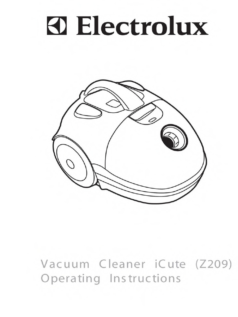 Electrolux Vacuum Cleaner Icute Z209 | PDF