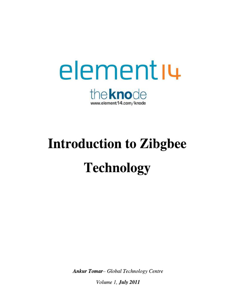 Introduction To Zigbee Technology | PDF