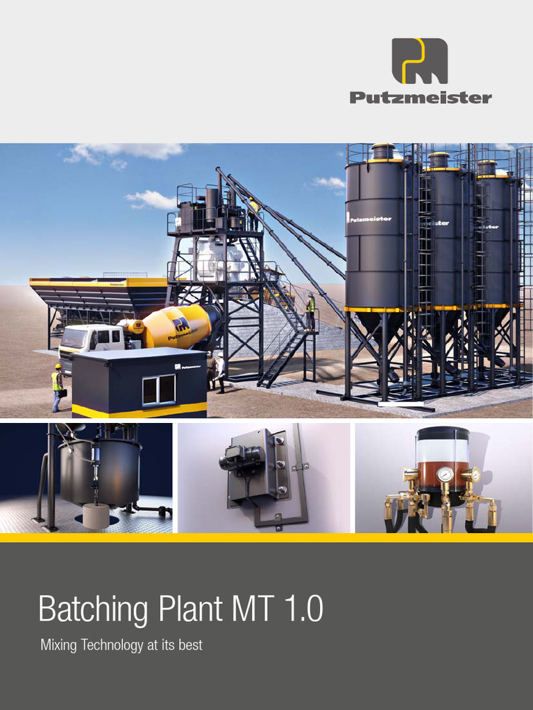Batching Plant MT 1.0 Brochure en | PDF | Concrete | Cement
