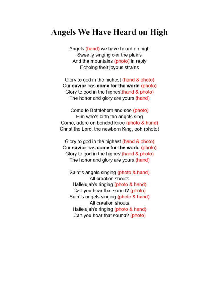 Christmas Carol: Angels We Have Heard | PDF