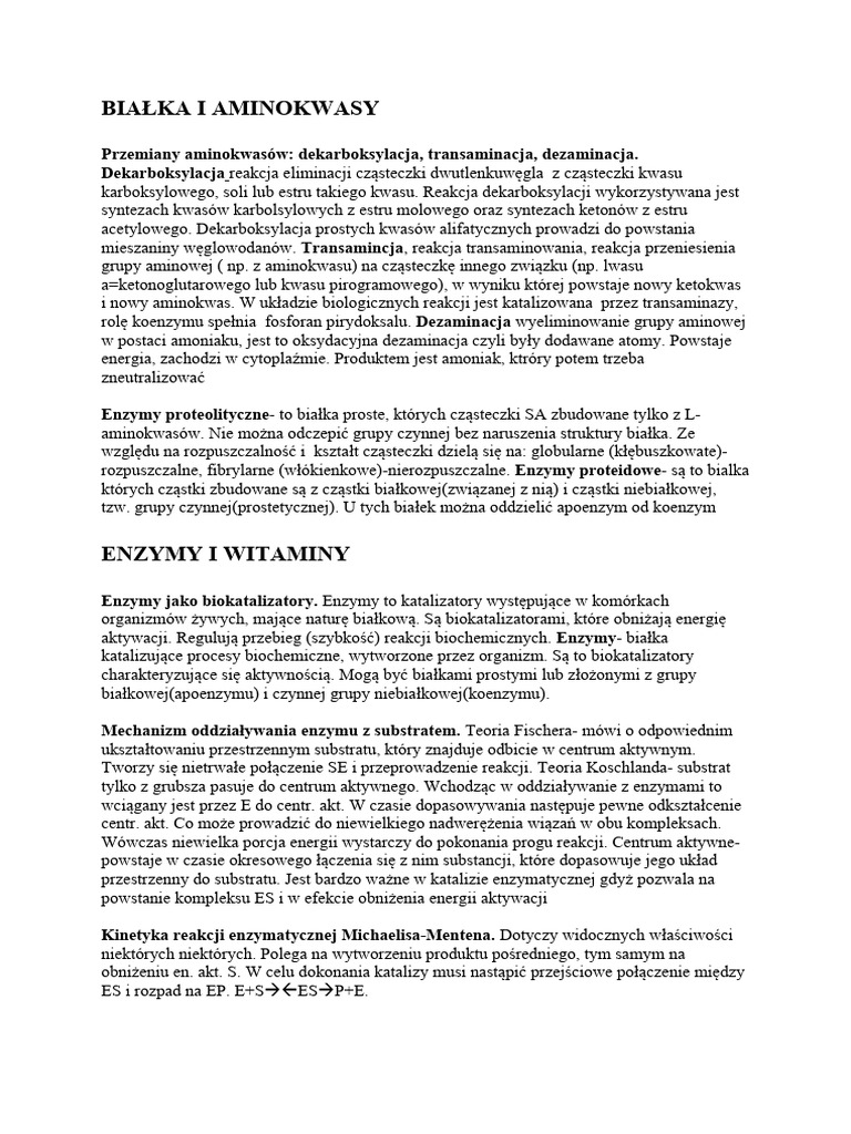 Biochemia-Kolos 2 | PDF