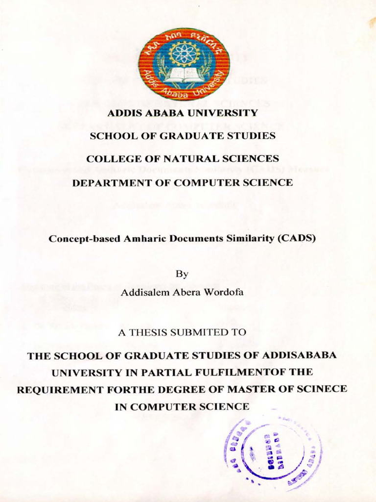 Addisalem Abera 1 PDF | PDF | Information Science