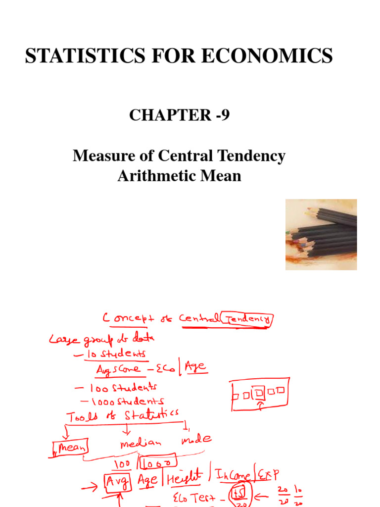 Statistics For Economics-Mean | PDF | Speed | Mean
